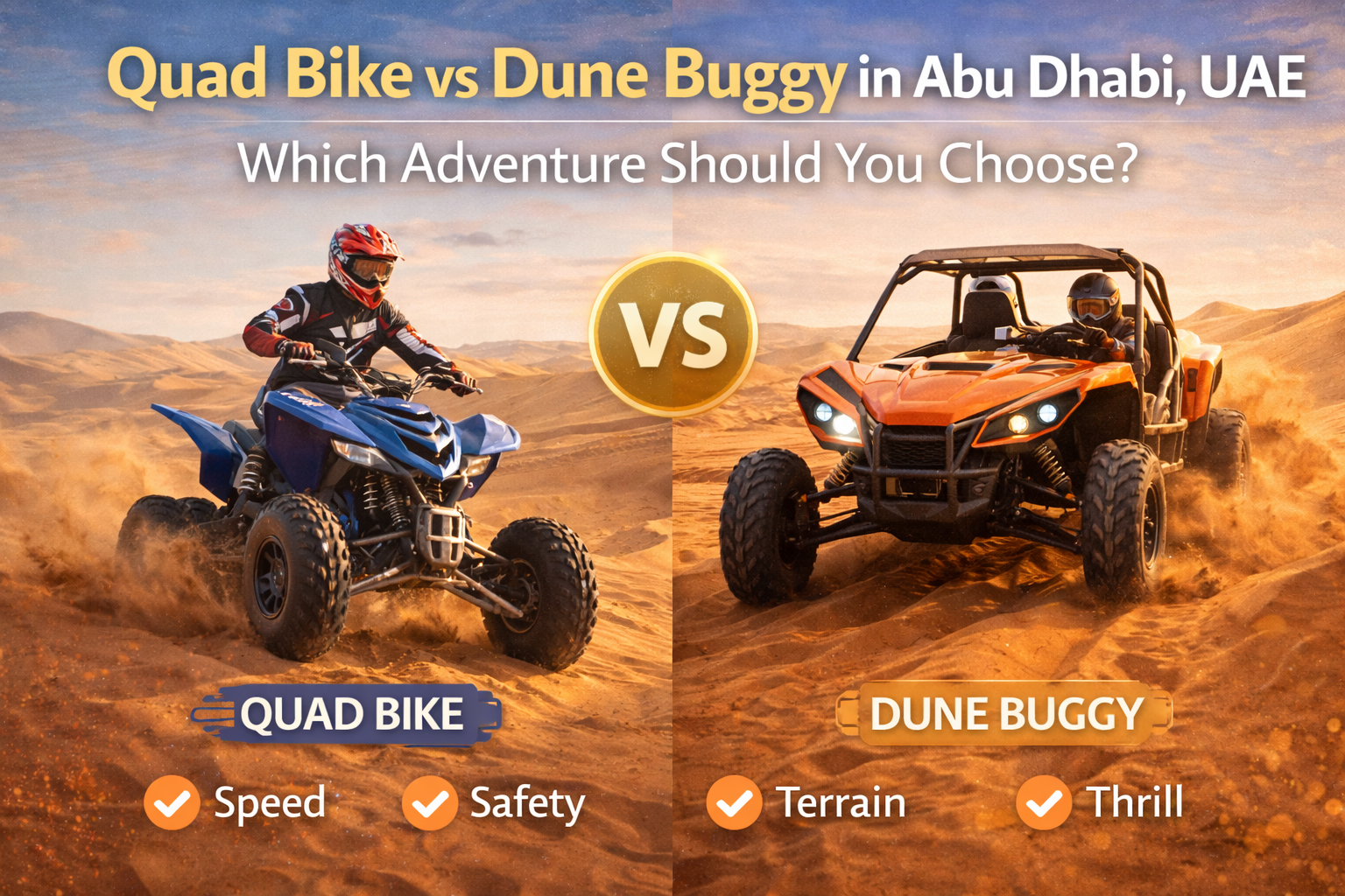 Quad Bike vs Dune Buggy in Abu Dhabi, UAE – Which Adventure Should You ...